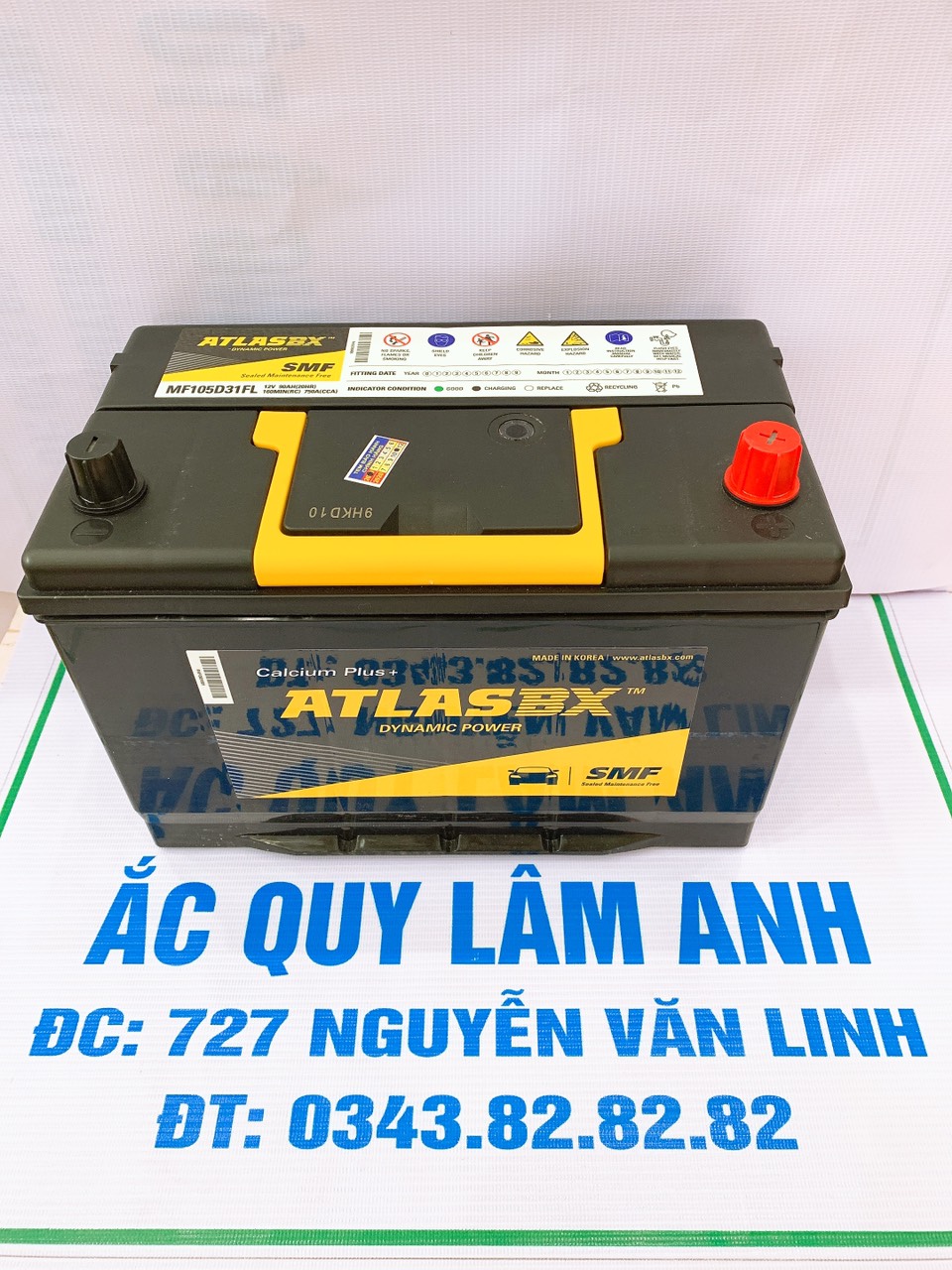 Ắc quy Atlas 12V 150Ah MF160G51 chính hãng giá rẻ/ Ắc quy Hải Phòng