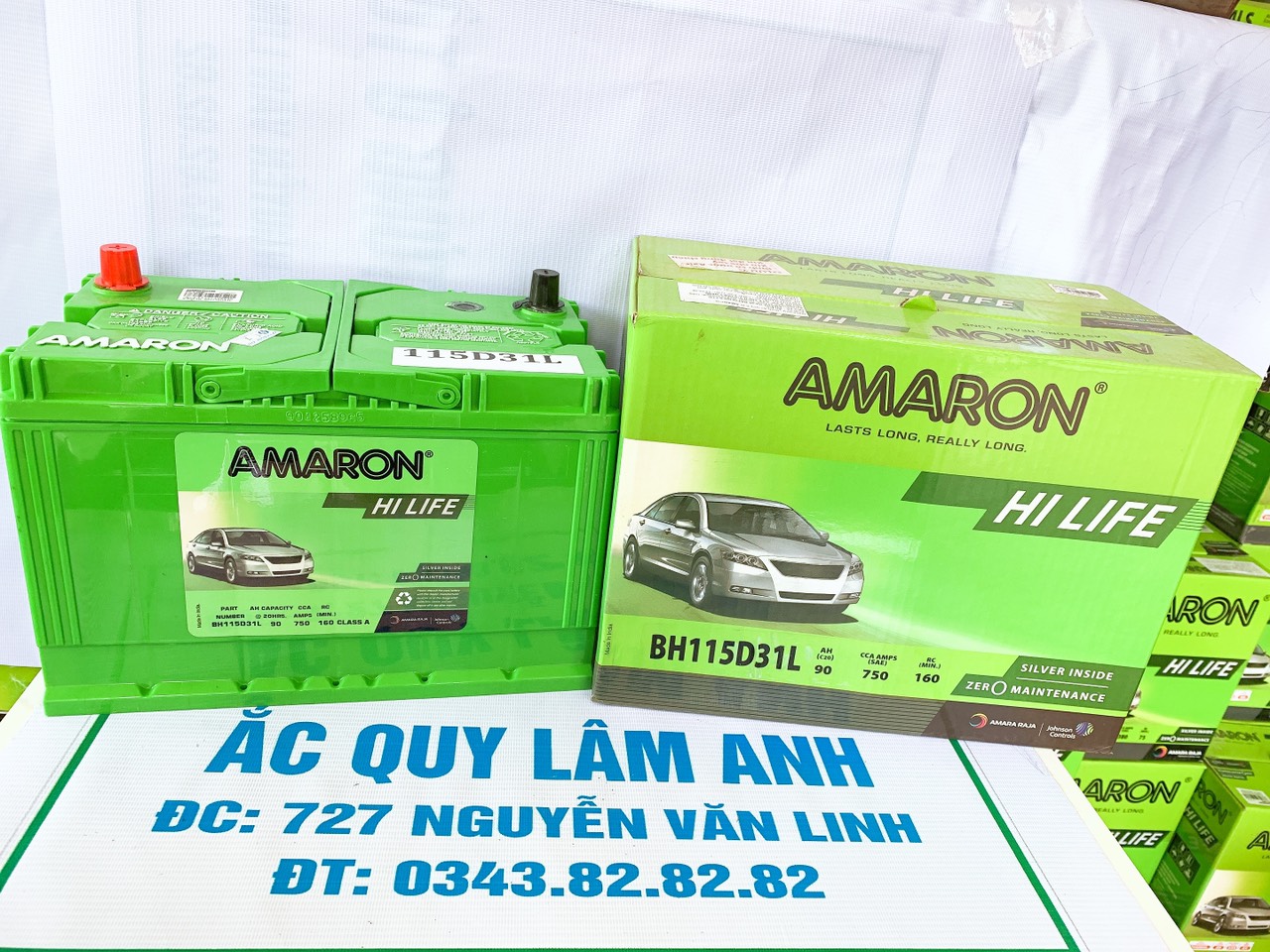 Ắc Quy Amaron 90Ah-115D31R chính hãng uy tín giá tốt tại Hải Phòng